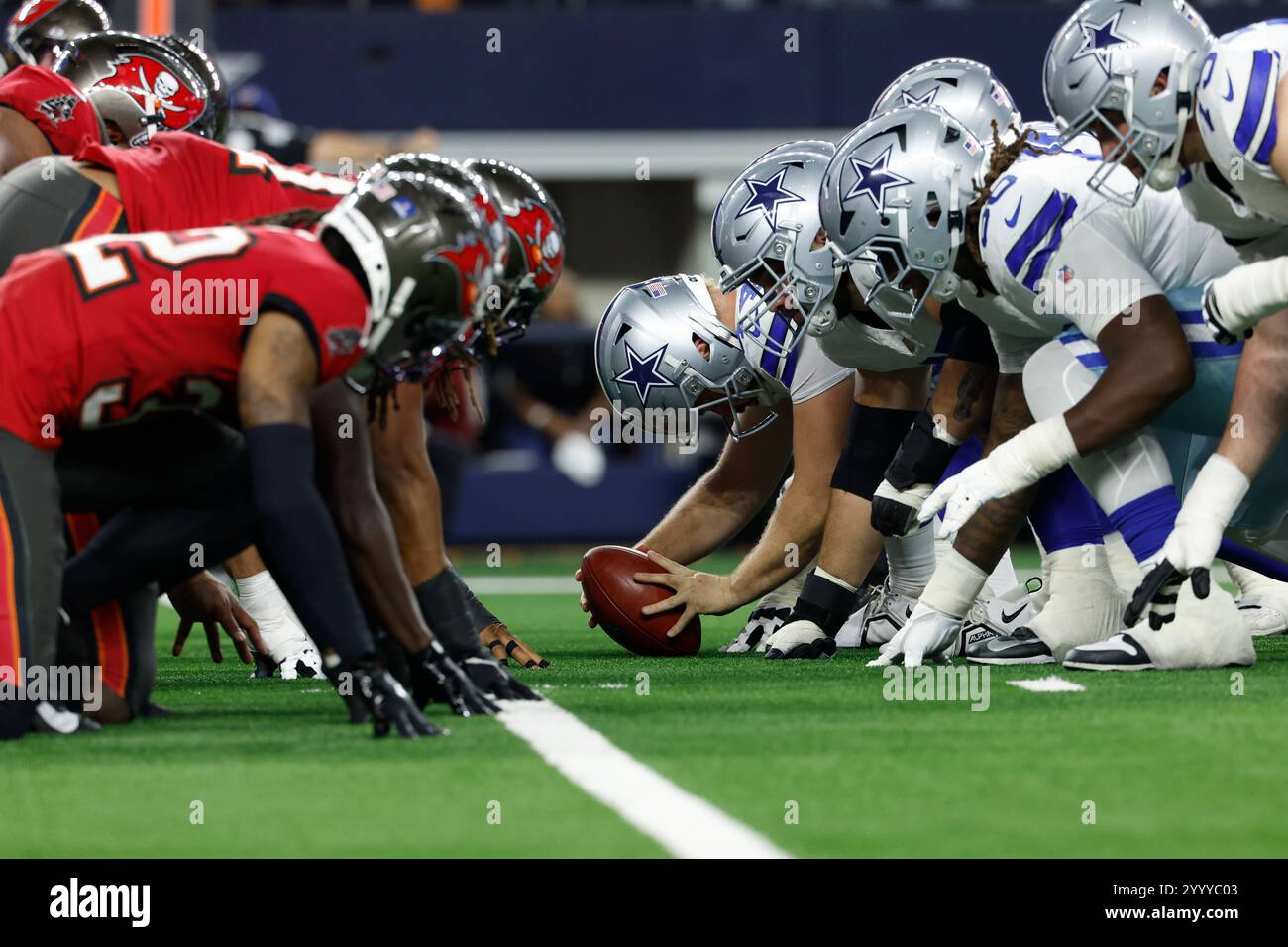 Dallas Cowboys line of scrimmage during a NFL football game against the ...