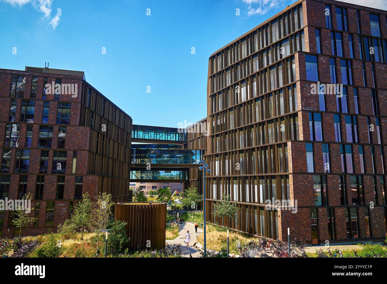 Residential district in Copenhagen, Denmark. Modern city architecture ...