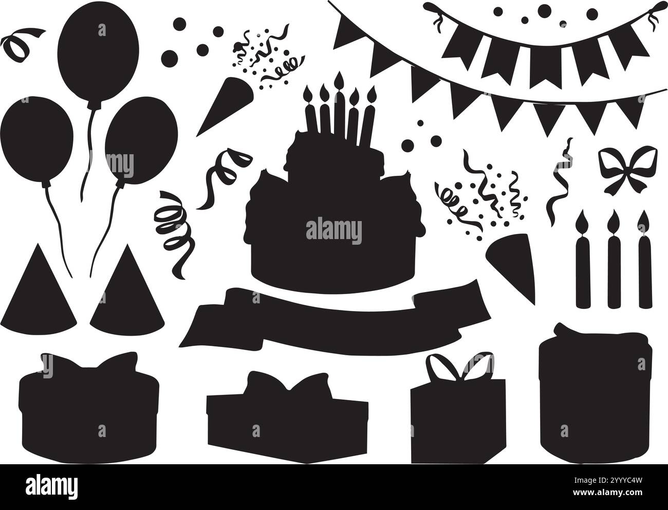 Birthday Silhouette Clip Art Birthday Cake Svg, Birthday Cake Png,