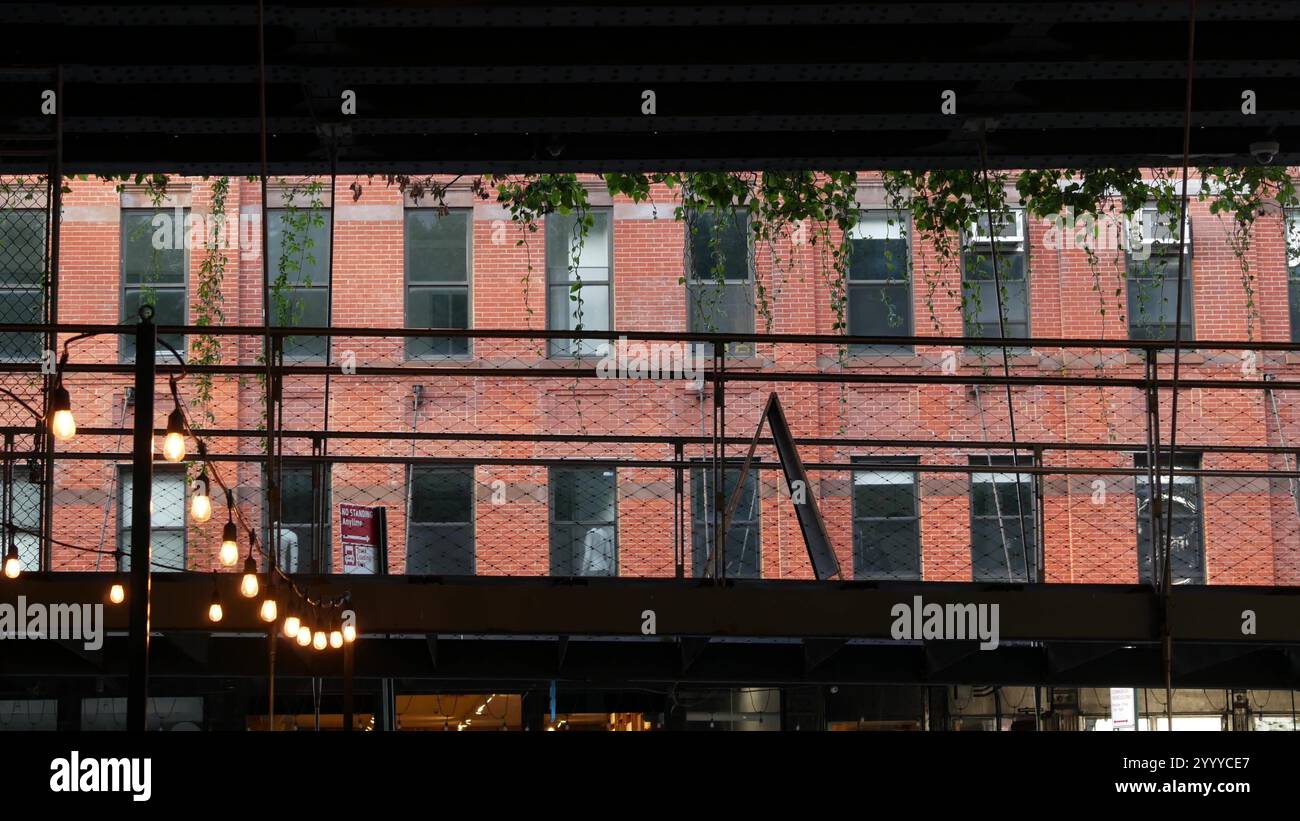 New York City classic building architecture. Urban residential house ...