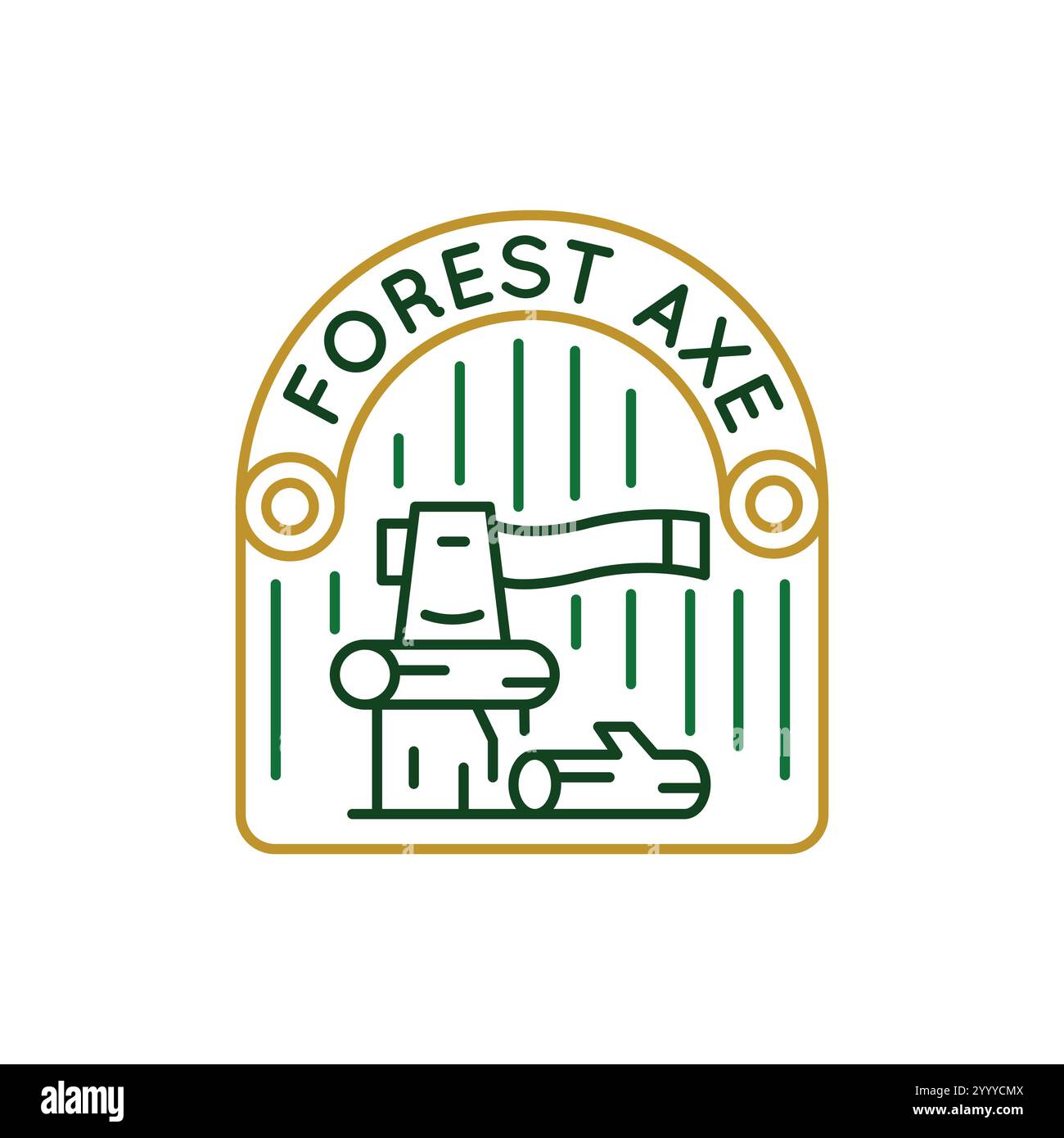 Simple Logo with Forest Axe icon Stock Vector Image & Art - Alamy