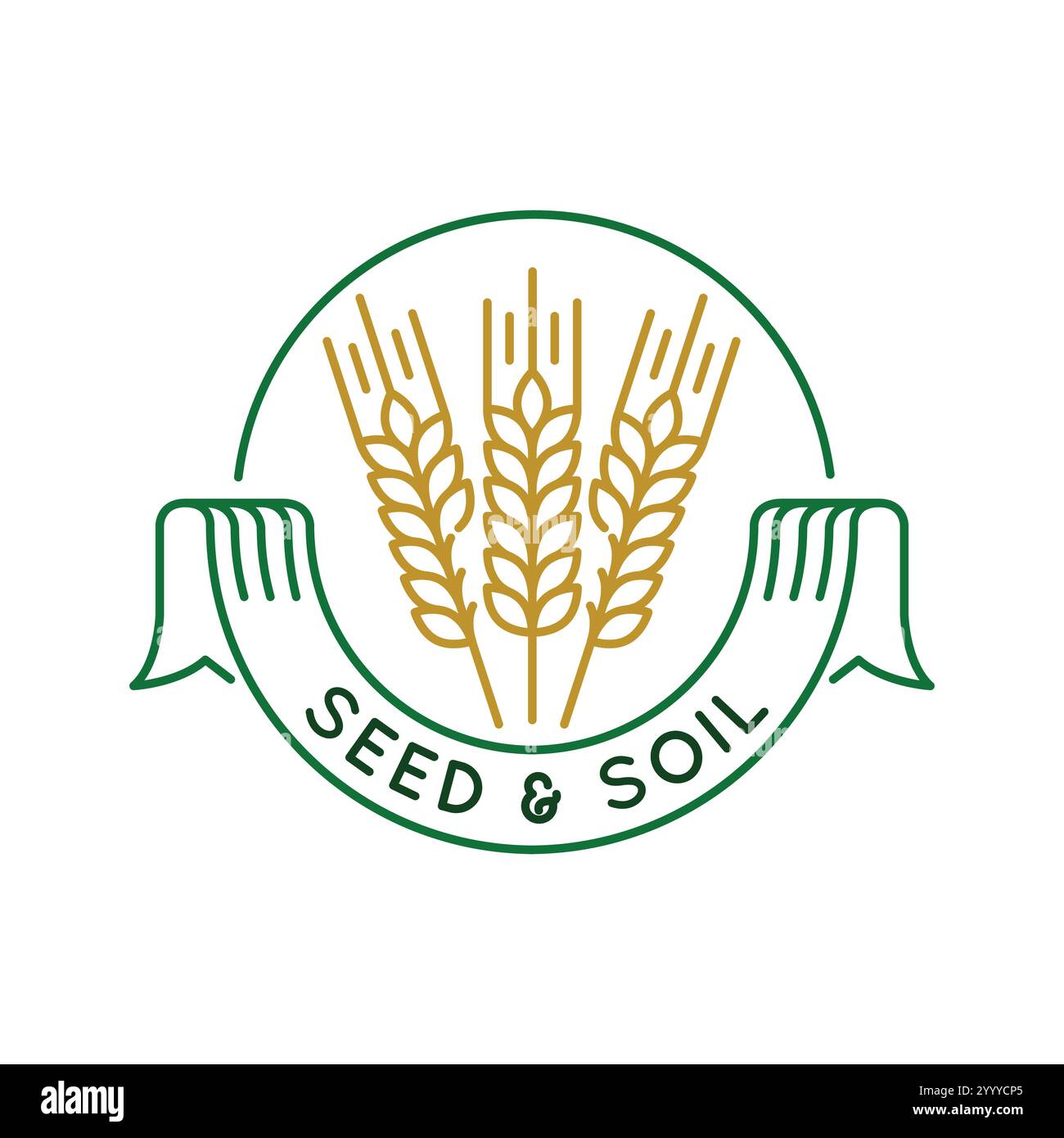 Simple Logo with Seed and Soil icon Stock Vector Image & Art - Alamy
