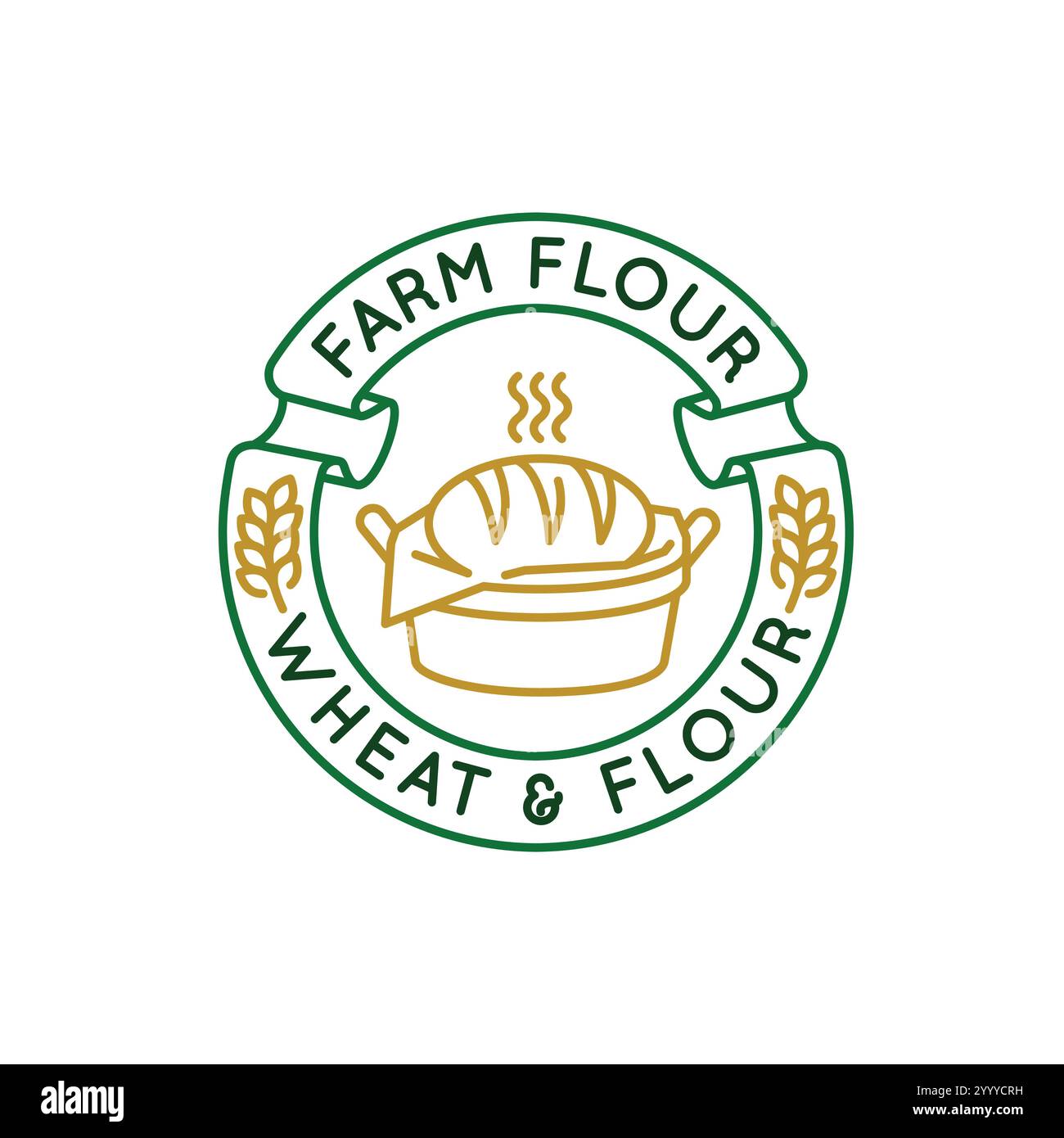 Simple Logo with Farm Flour Wheat icon Stock Vector Image & Art - Alamy