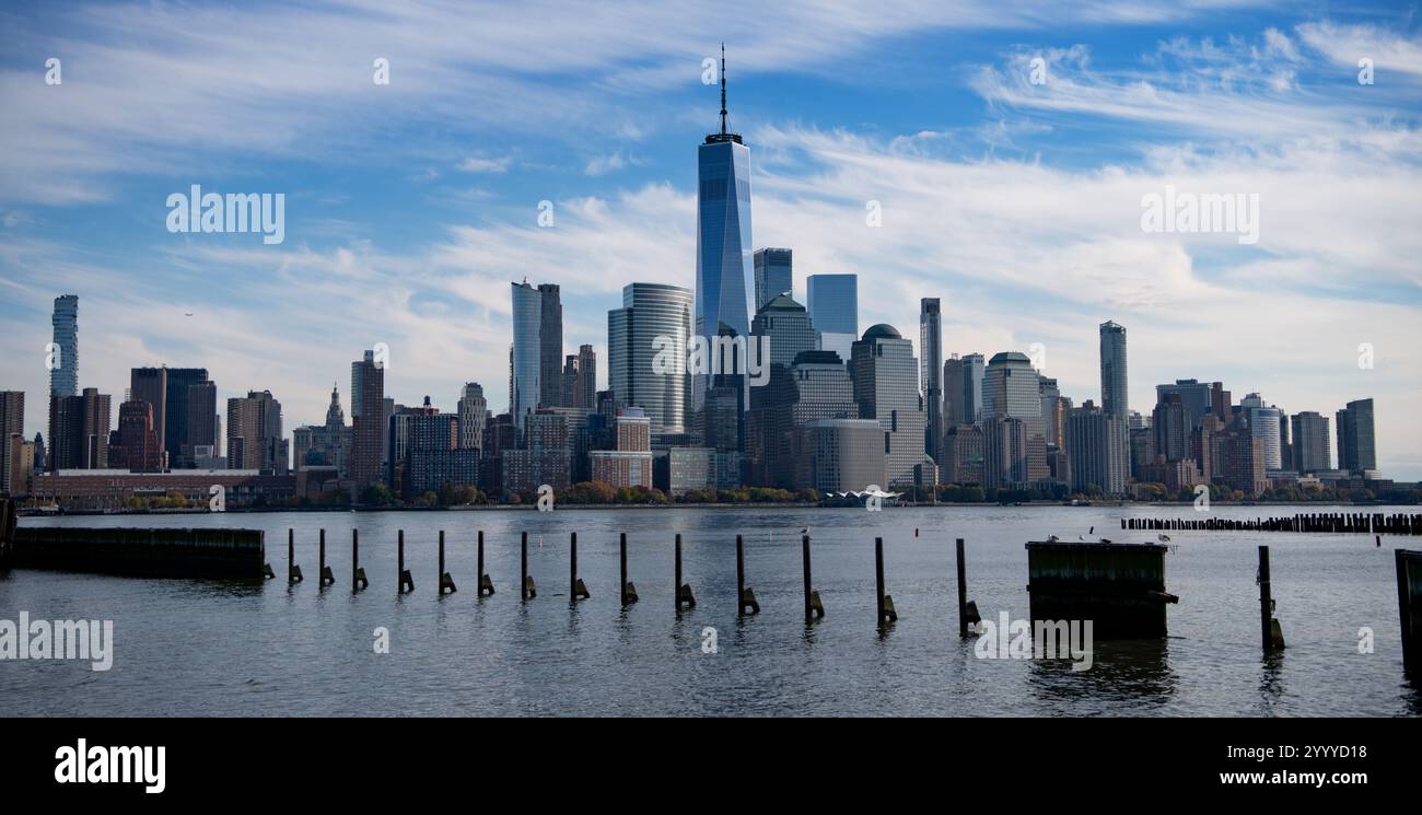 New York, United States. Panorama view of New York city skyline in ...