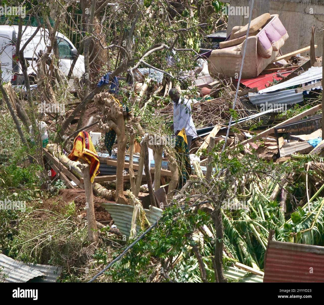 Cyclone Chido impact in Mayotte island indian ocean december 2024 Stock ...