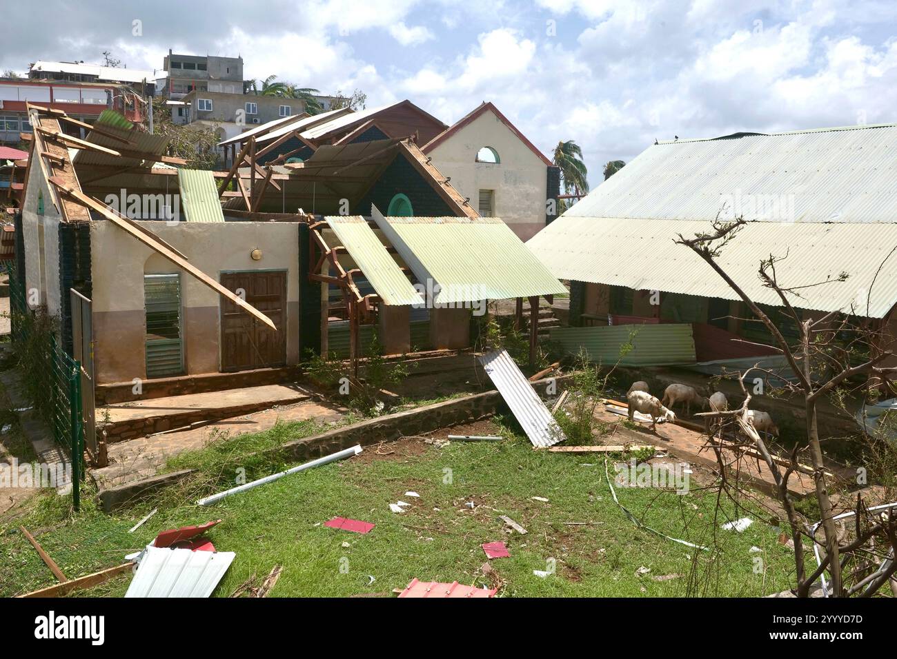 Cyclone Chido impact in Mayotte island indian ocean december 2024 Stock ...