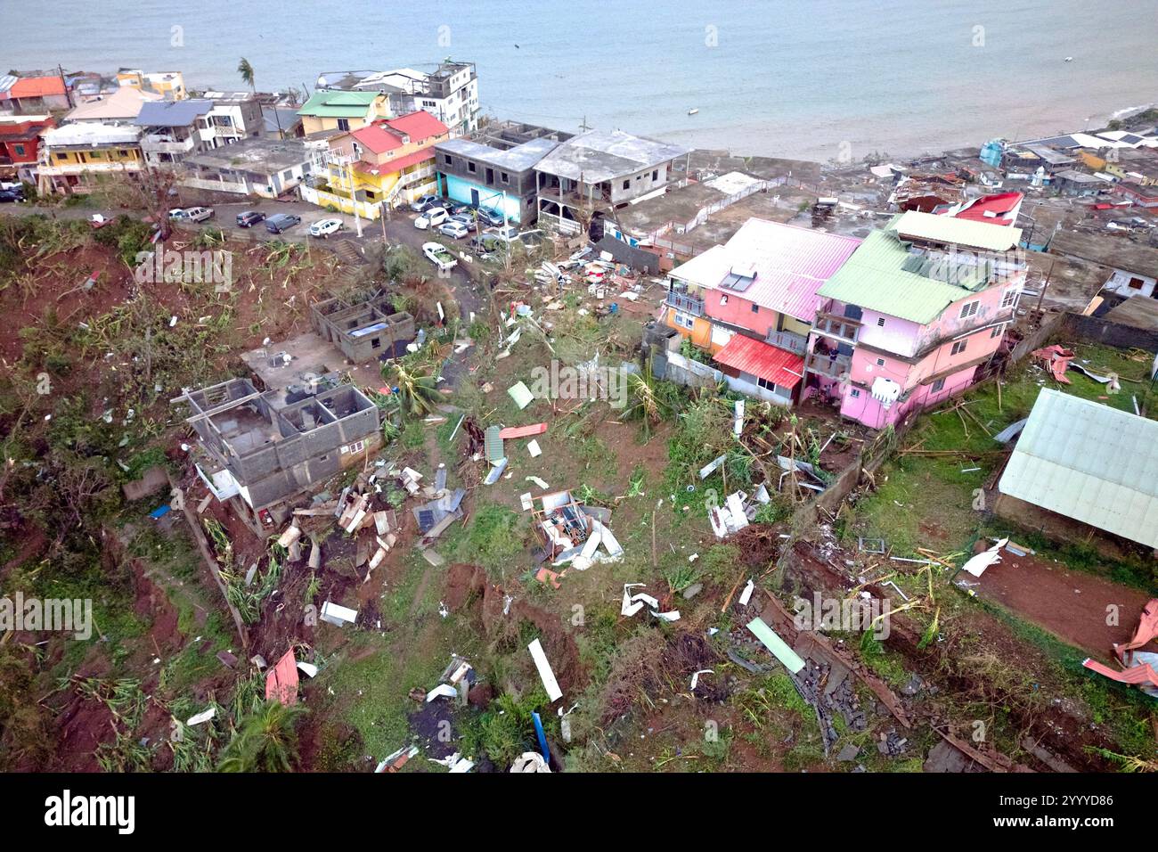 Cyclone Chido impact in Mayotte island indian ocean december 2024 Stock ...