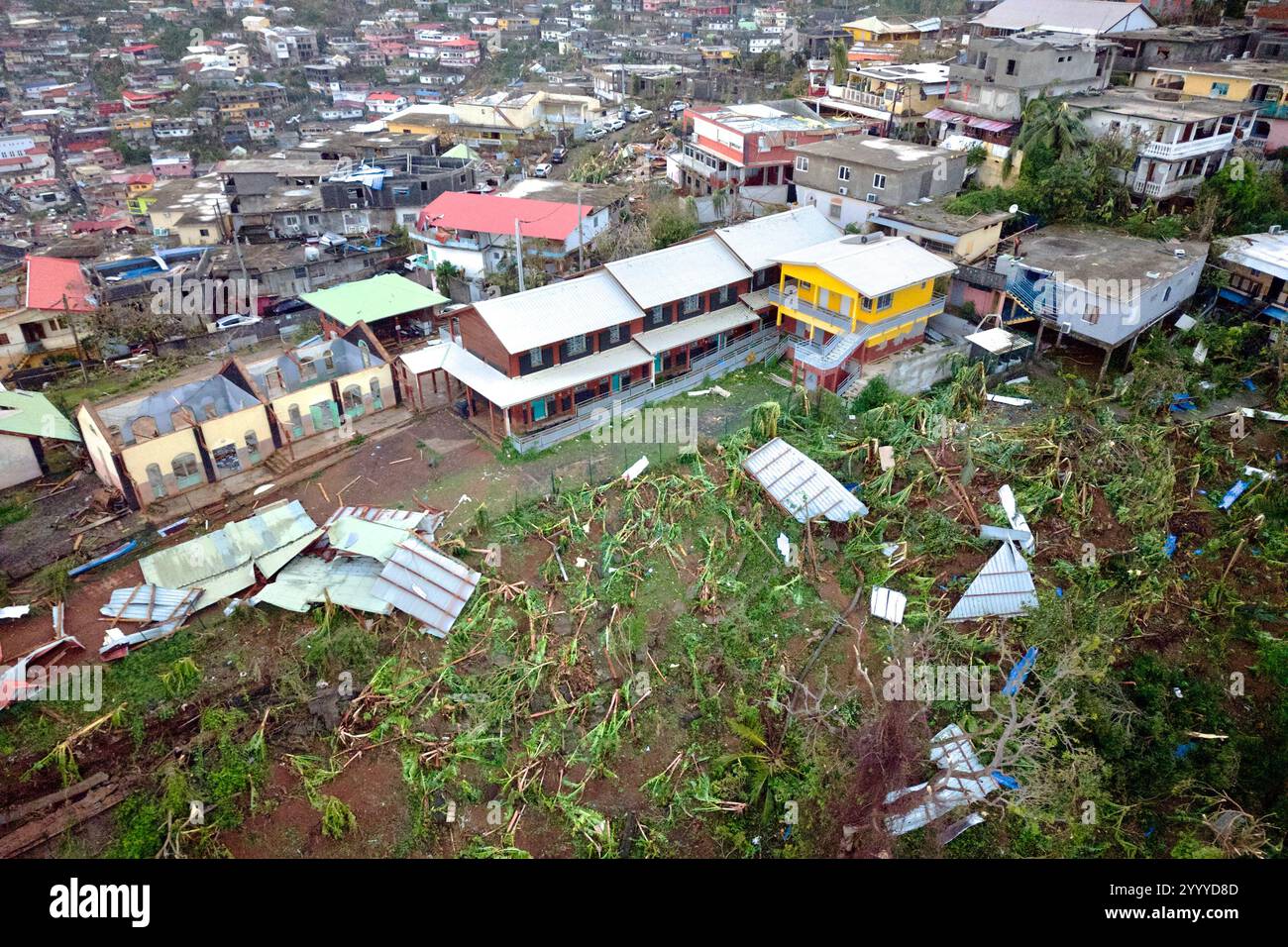 Cyclone Chido impact in Mayotte island indian ocean december 2024 Stock ...