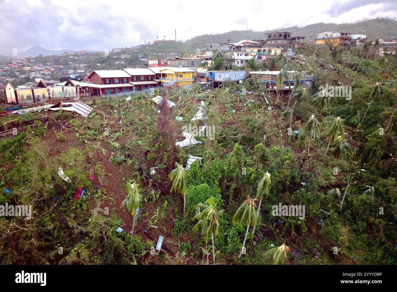 Cyclone Chido impact in Mayotte island indian ocean december 2024 Stock ...