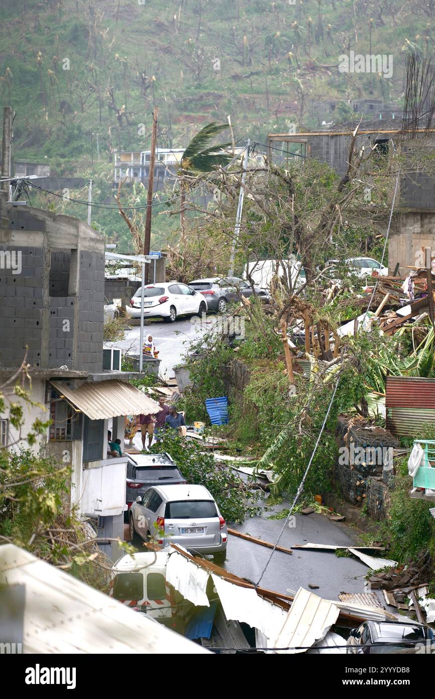 Cyclone Chido impact in Mayotte island indian ocean december 2024 Stock ...