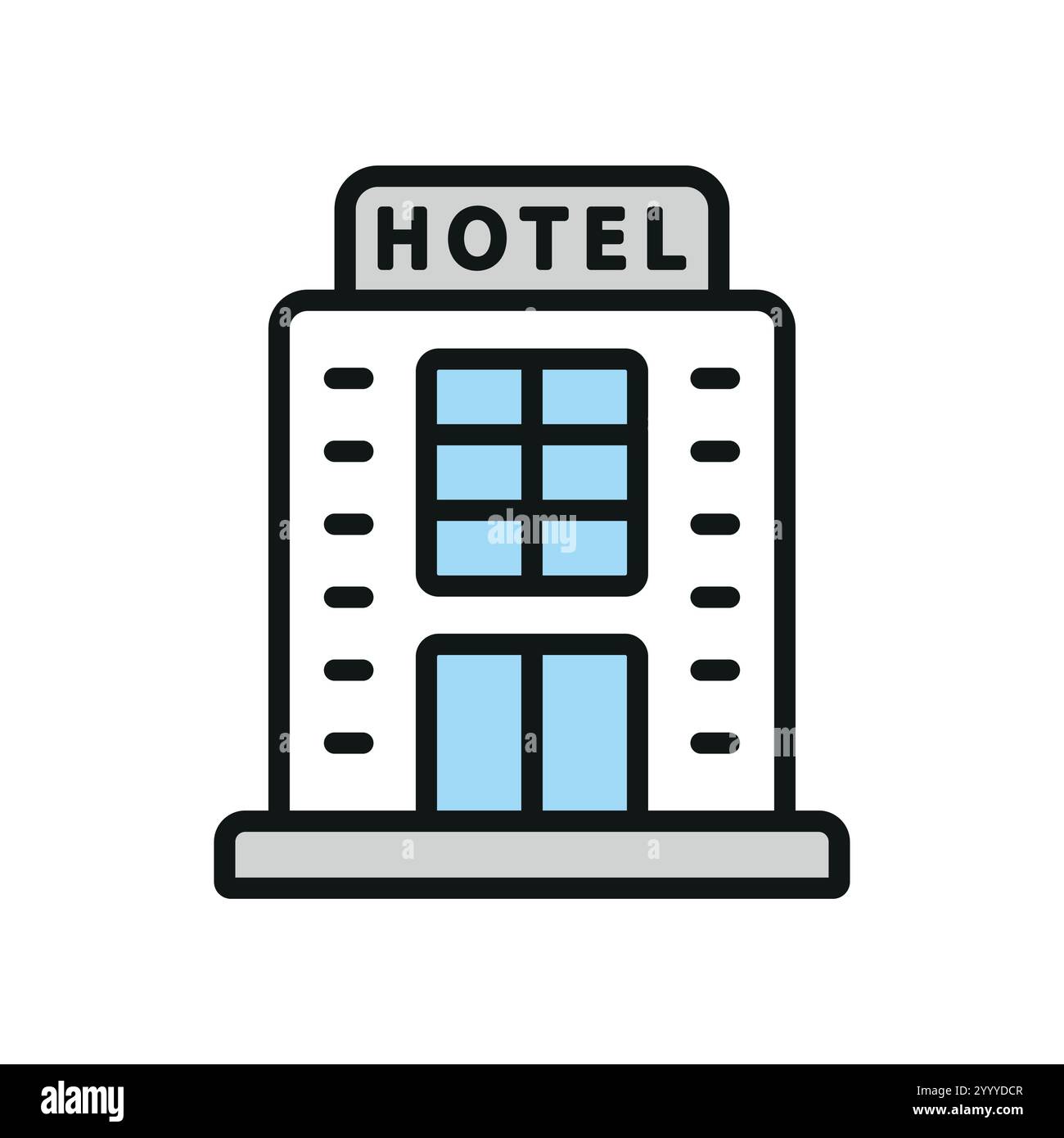 Hotel icon features a sleek and welcoming design, perfect for ...