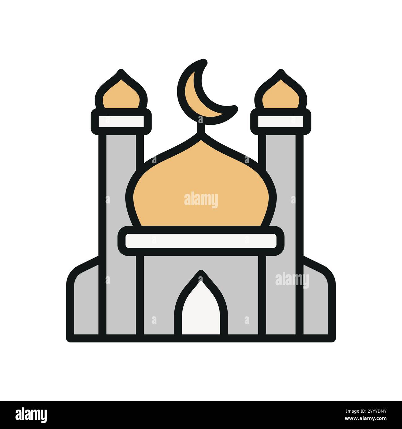 Mosque icon features an elegant and spiritual design, perfect for ...