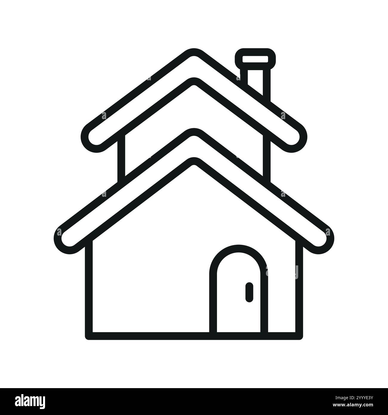 Two-story house icon features a charming and detailed design, perfect ...
