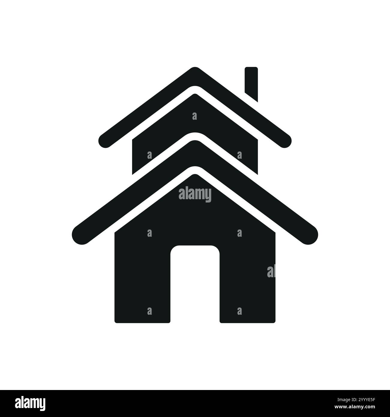 Two-story house icon features a charming and detailed design, perfect ...