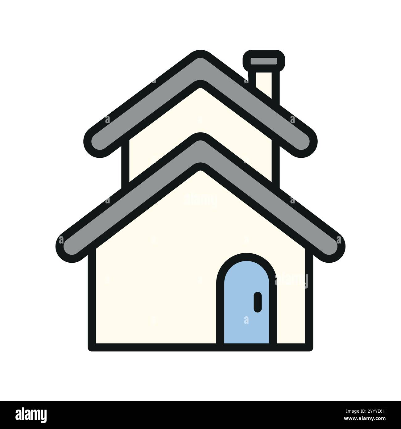 Two-story house icon features a charming and detailed design, perfect ...