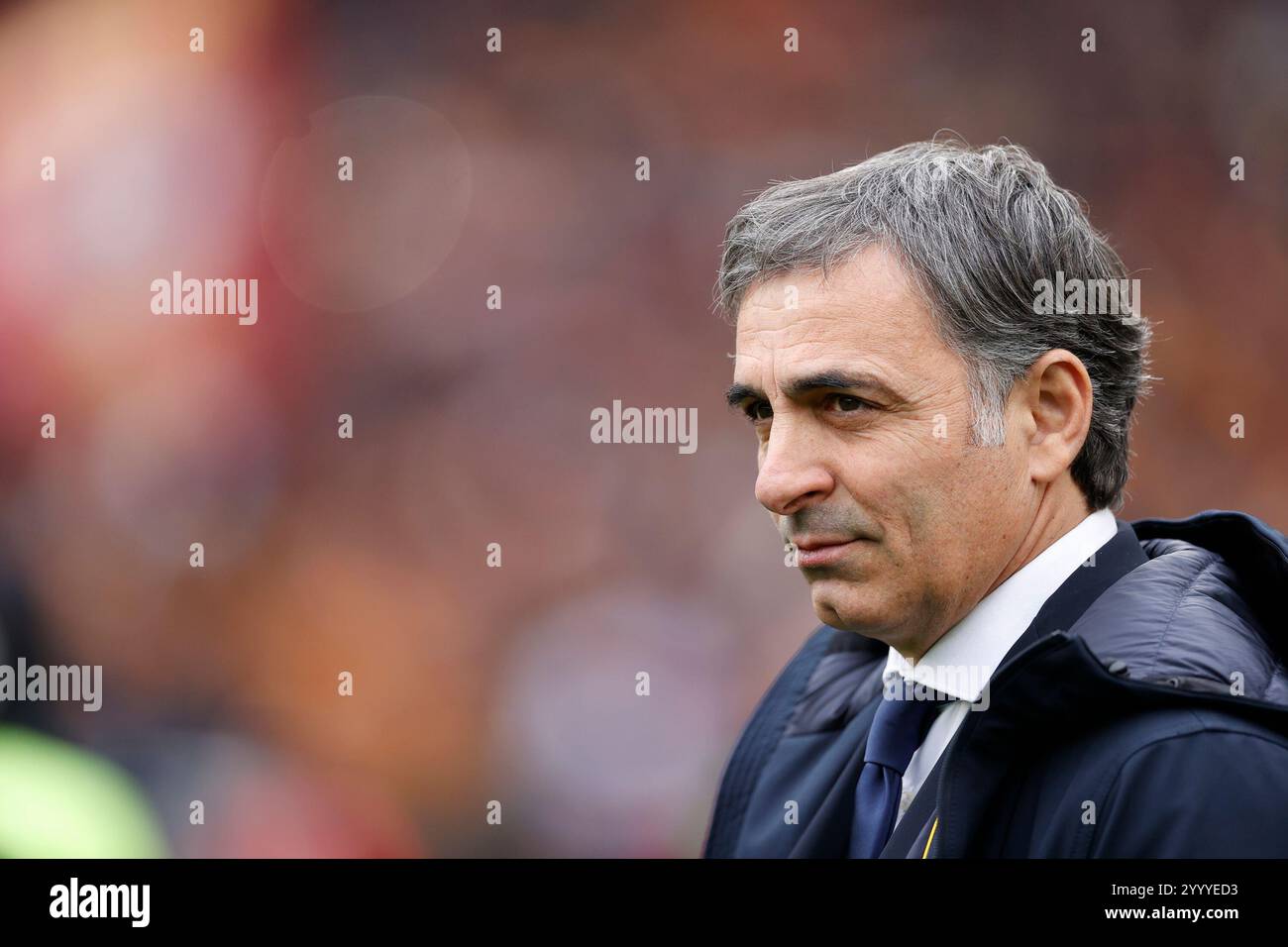 Parma's Coach Fabio Pecchia during Serie A soccer match AS Roma - Parma ...