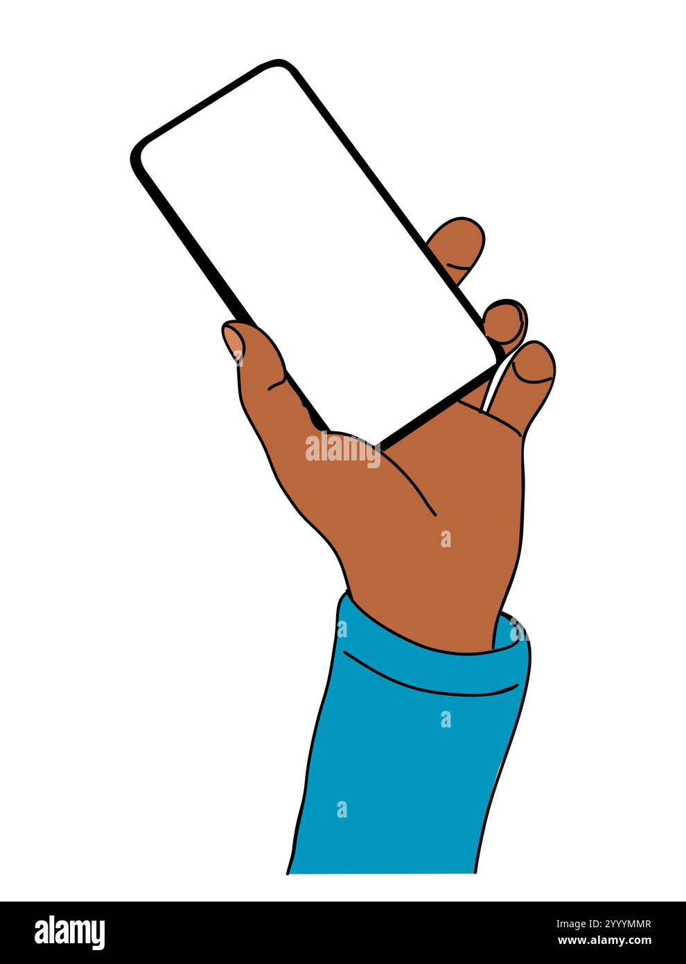 Woman smartphone message screen Stock Vector Images - Alamy