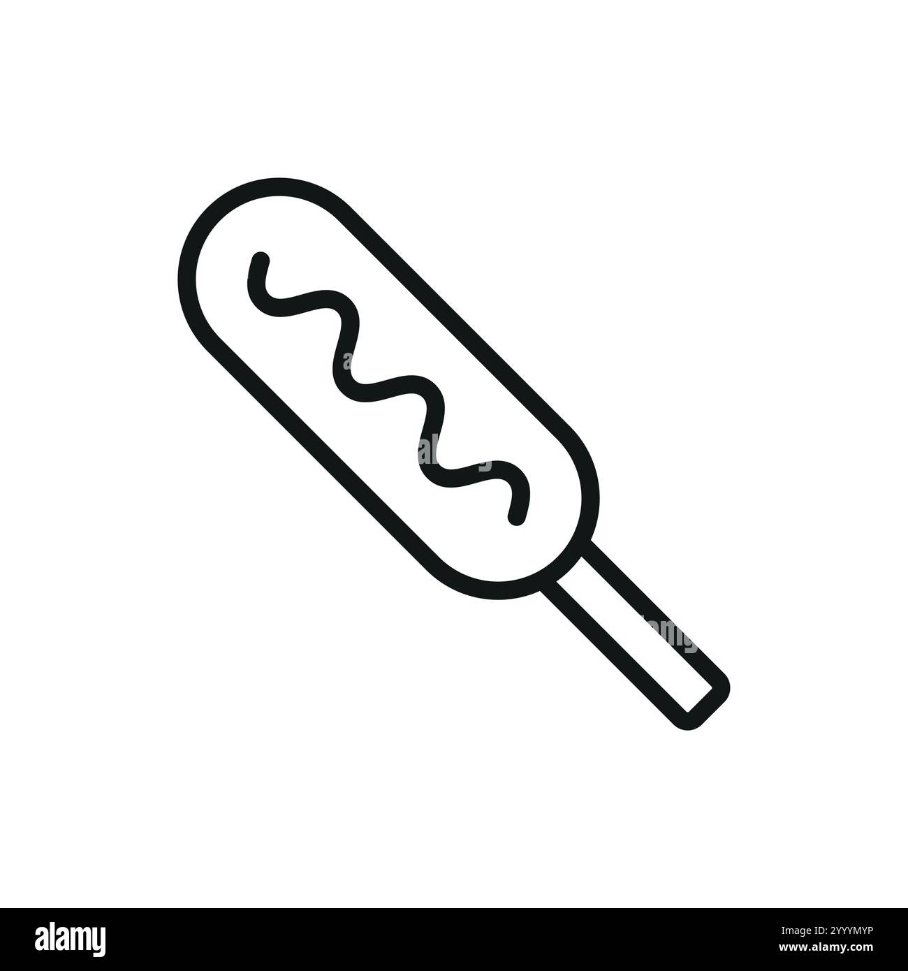 Corn dog icon features a savory and crispy design, perfect for ...