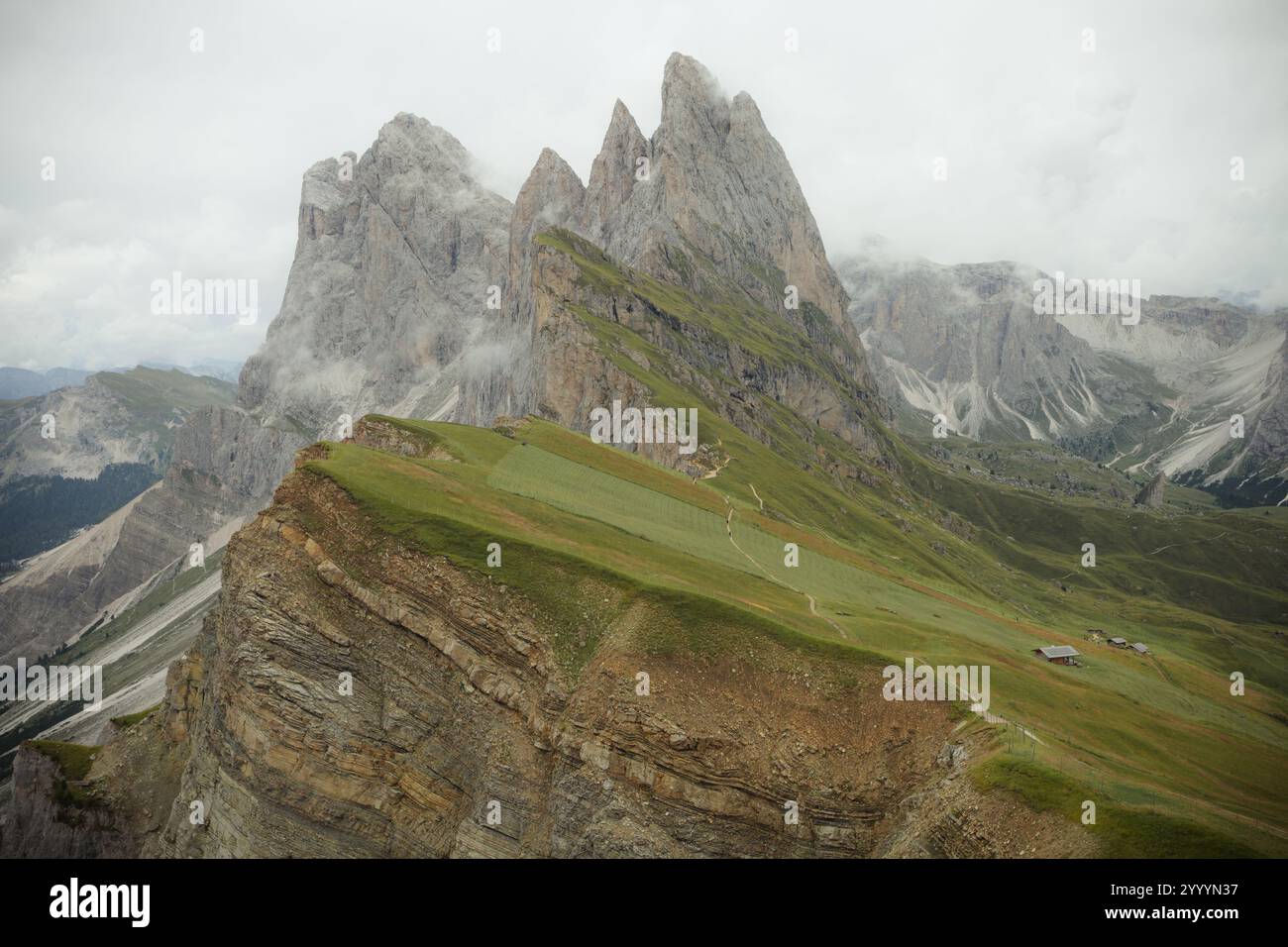 view of the Seceda area in the Italian Dolomites Stock Photo - Alamy