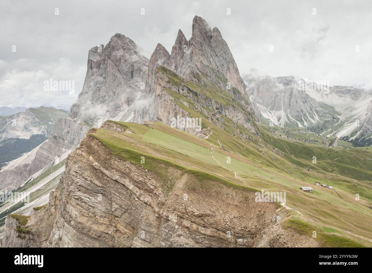 Vertical scenic seceda mountain hi-res stock photography and images - Alamy