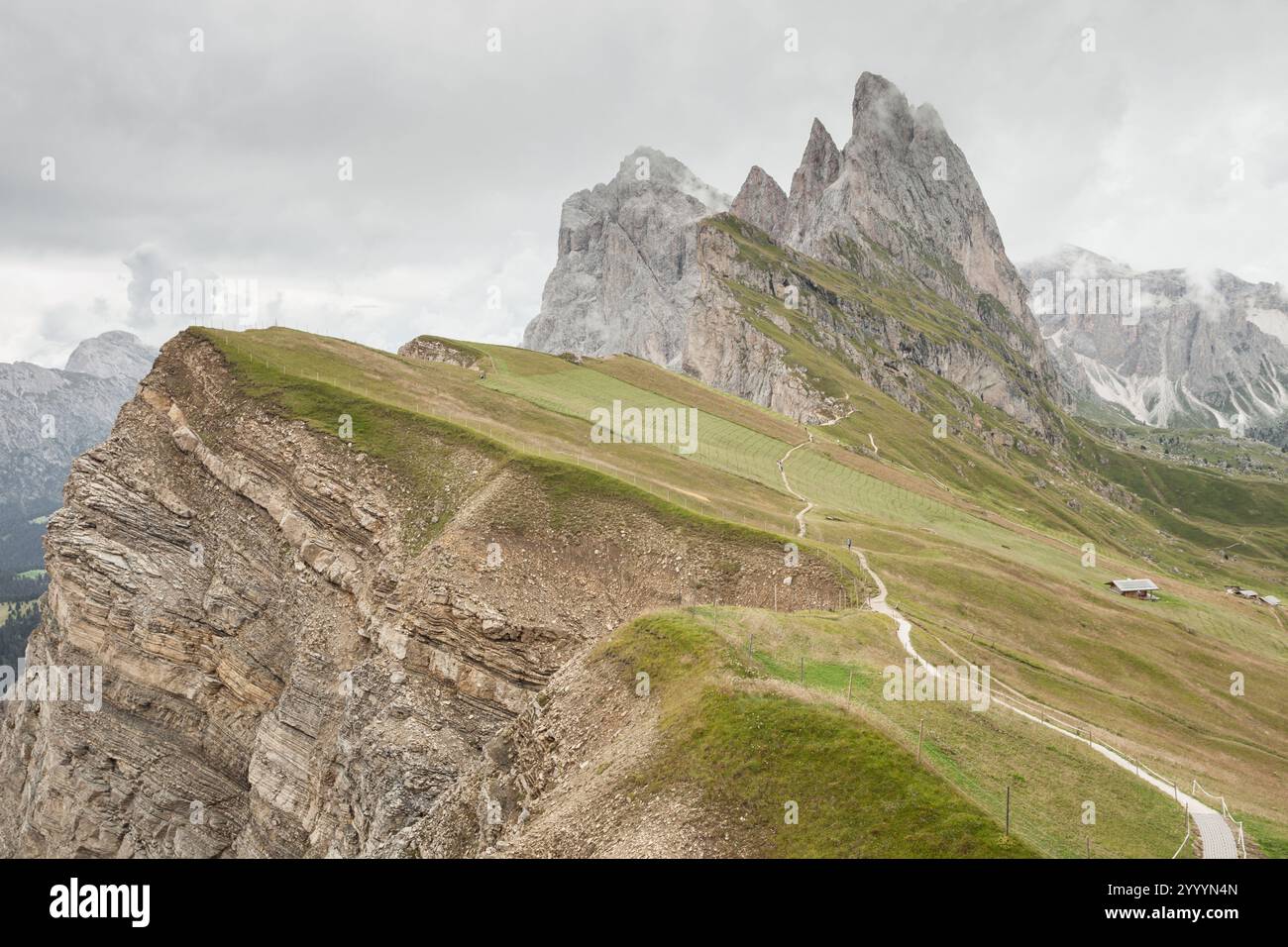 view of the Seceda area in the Italian Dolomites Stock Photo - Alamy