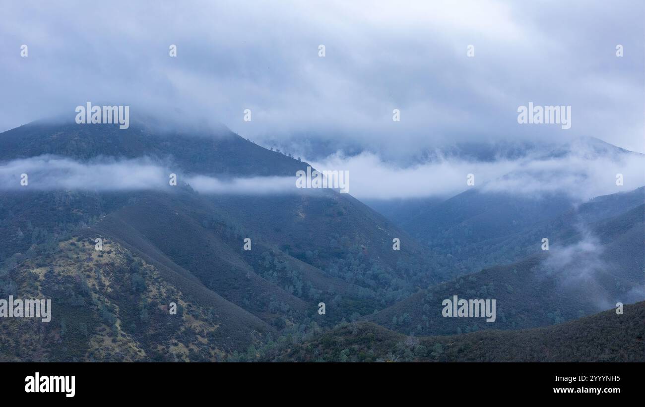 Dramatic Winter Views of Rolling Landscape and Low Clouds via Black ...