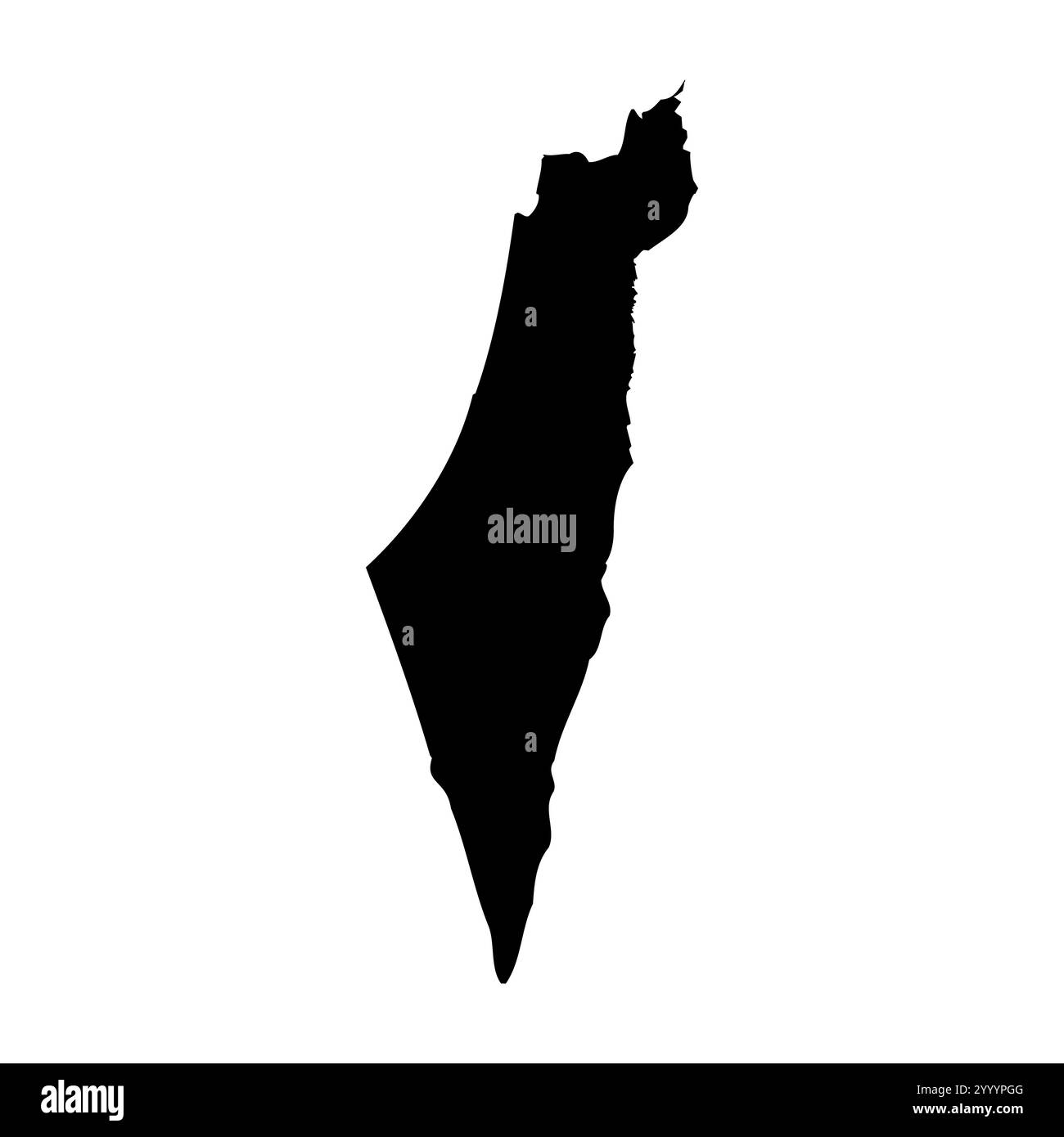 Israel high detailed vector representation of country silhouette in ...