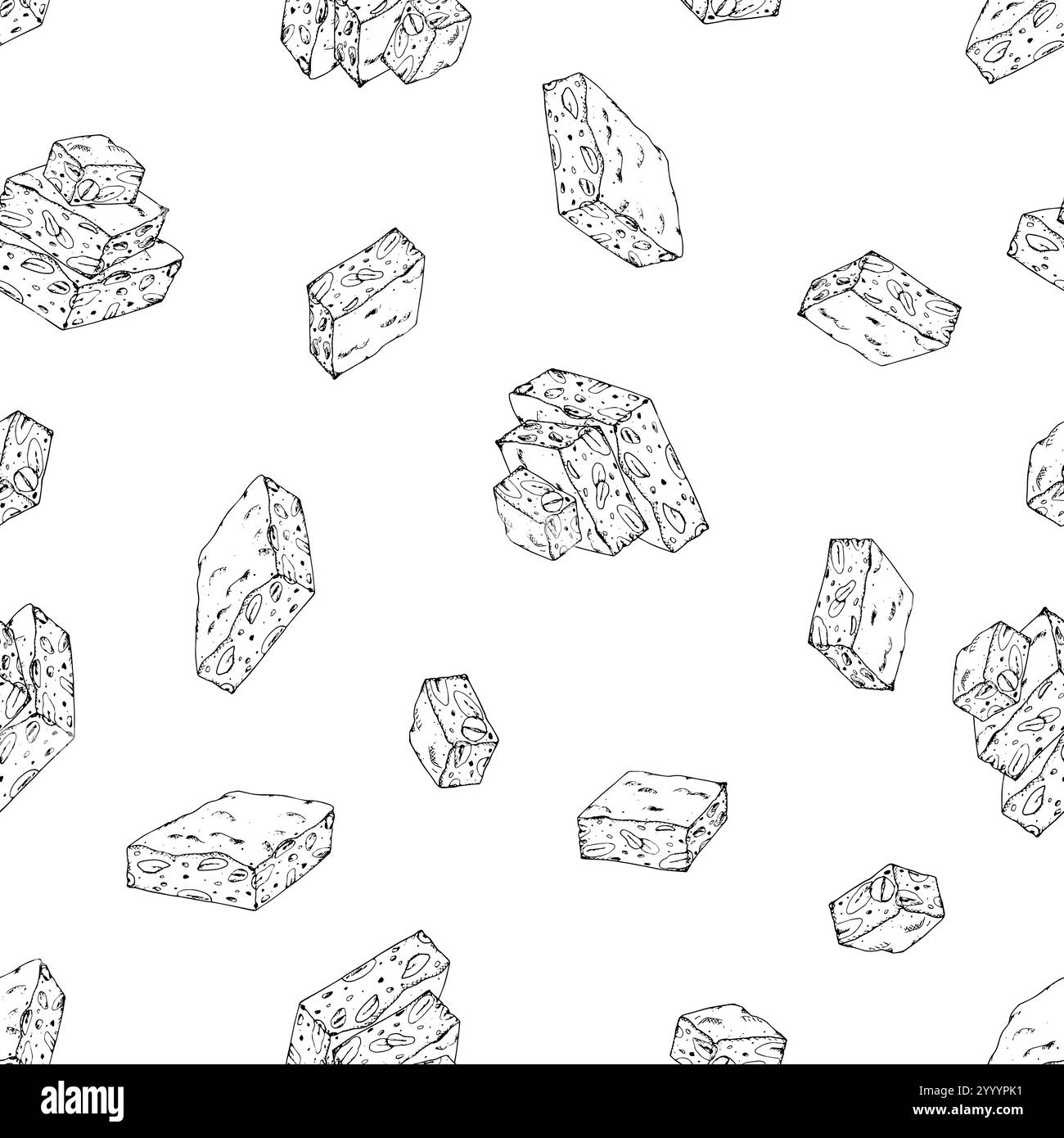 Torrone nougat Stock Vector Images - Alamy