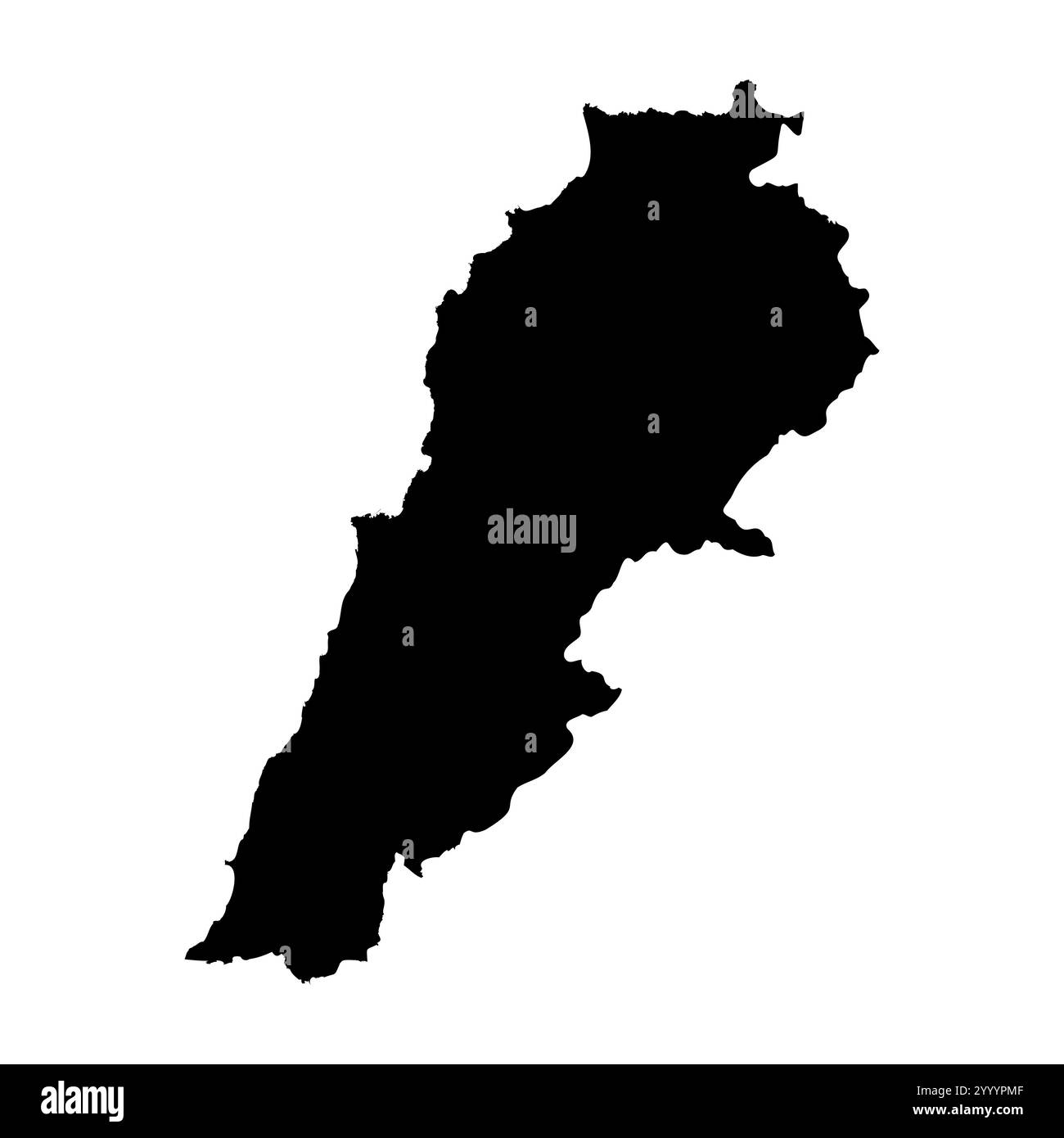 Lebanon high detailed vector representation of country silhouette in ...