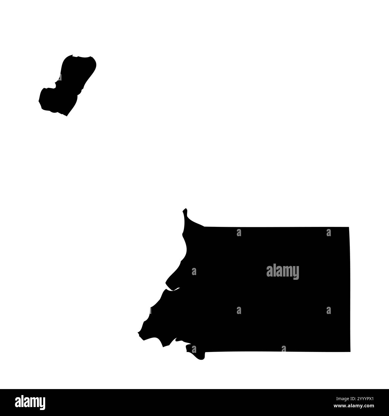 Equatorial guinea vector outline map Black and White Stock Photos ...