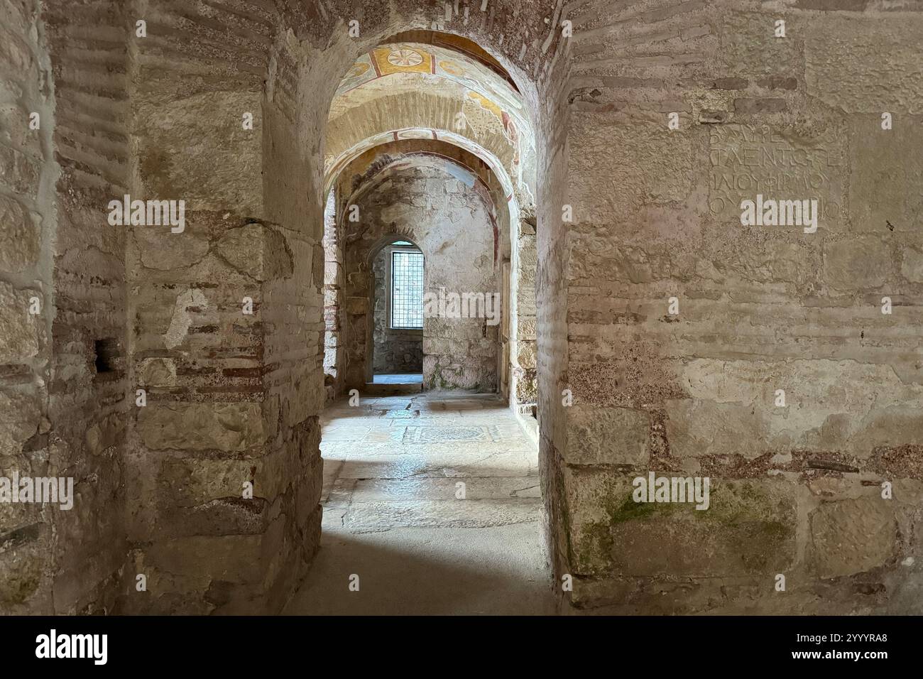 Ruins ancient medieval city old church Lycian rock tombs stone temple ...