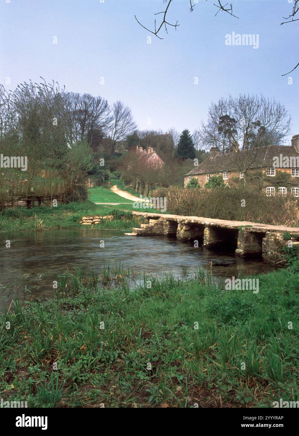 April 2002: England, Cotswolds, Gloucestershire, Eastleach, River Leach ...