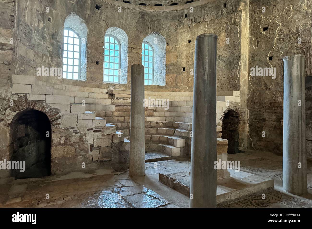 Ruins ancient medieval city old church Lycian rock tombs stone temple ...