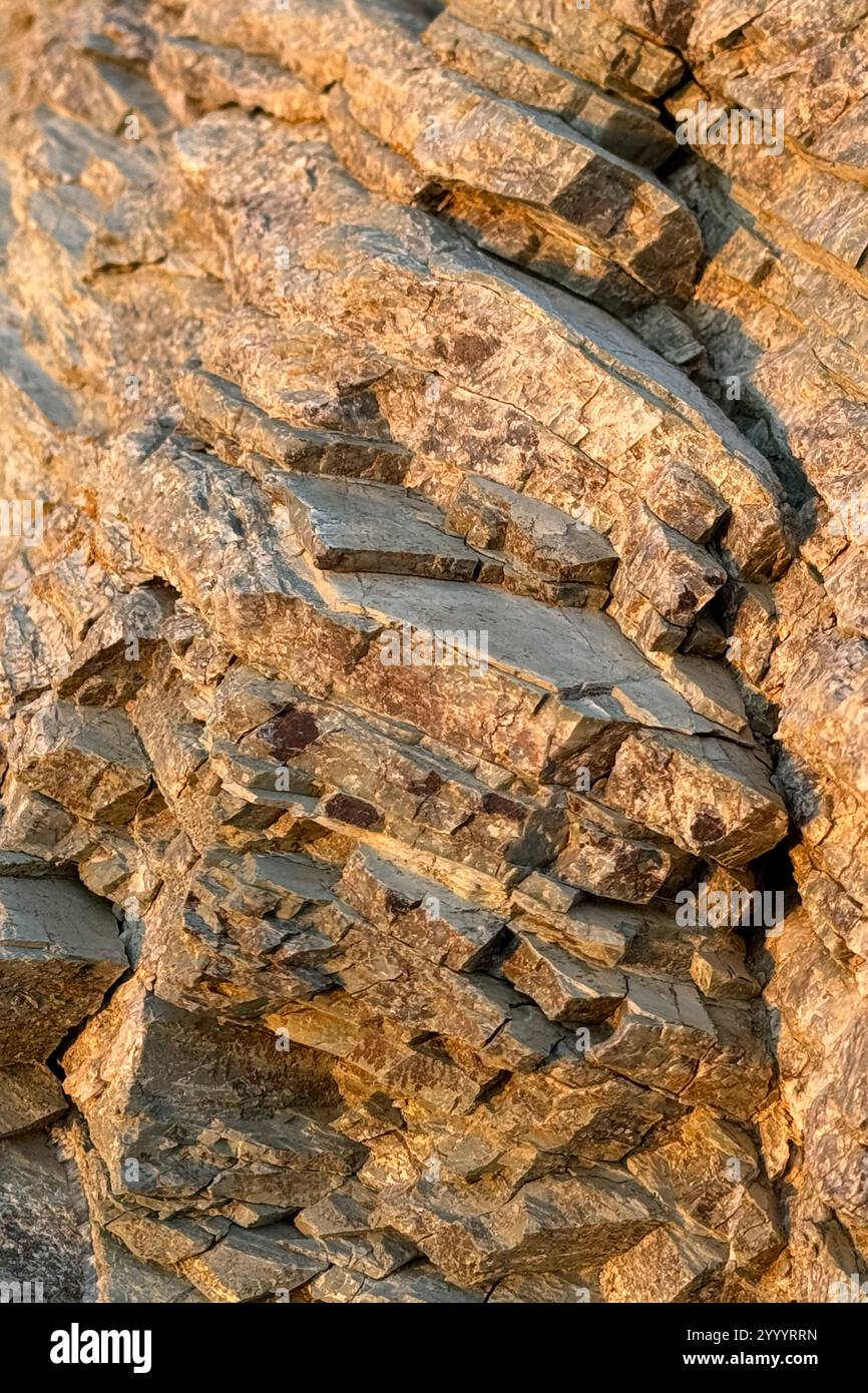 Natural coastal rock formation surface rough material close up textured ...