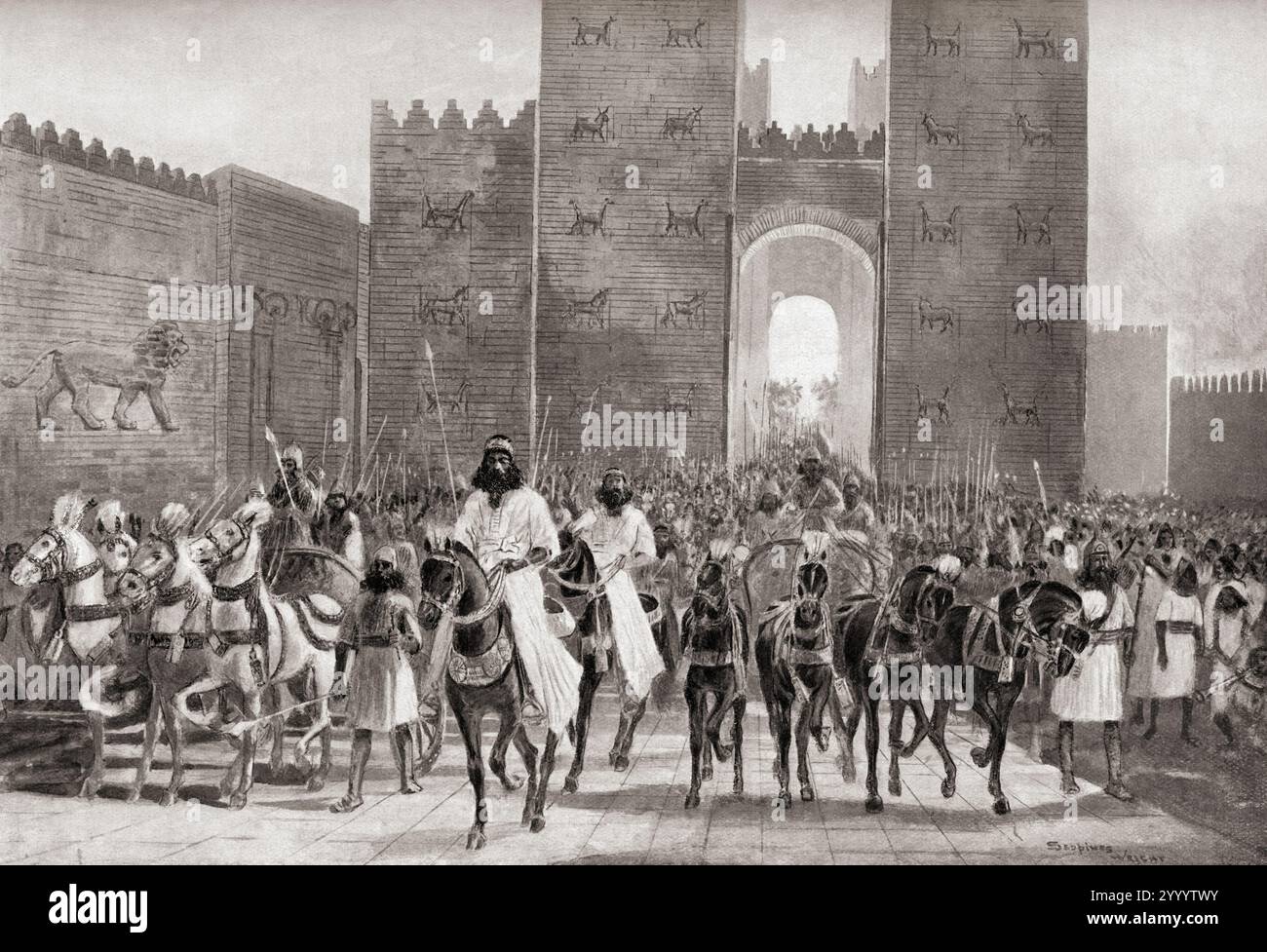 The state entry of Cyrus into Babylon, c. 540 BC. Cyrus II of Persia ...