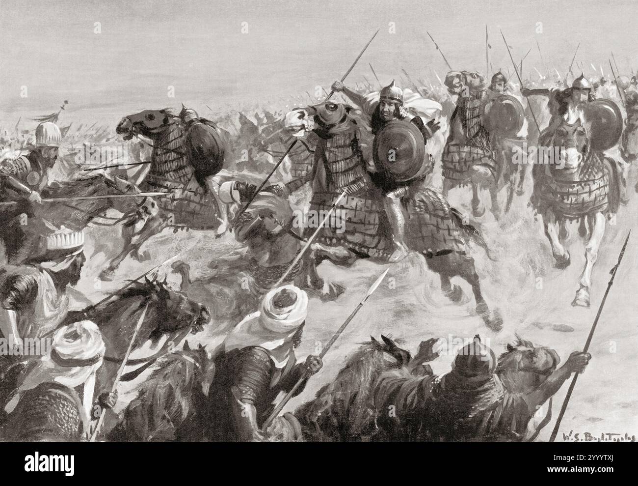 Tamerlane invading Persia in 1393. Timur, aka Amir Timur or Tamerlane ...