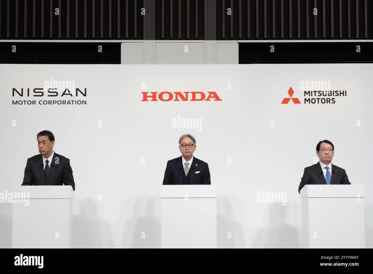Nissan Chief Executive Makoto Uchida, left, Honda Chief Executive ...