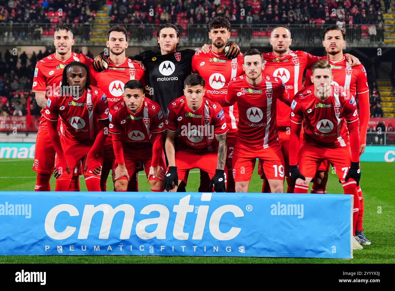 Monza, Italie. 22nd Dec, 2024. AC Monza line-up during the Italian ...