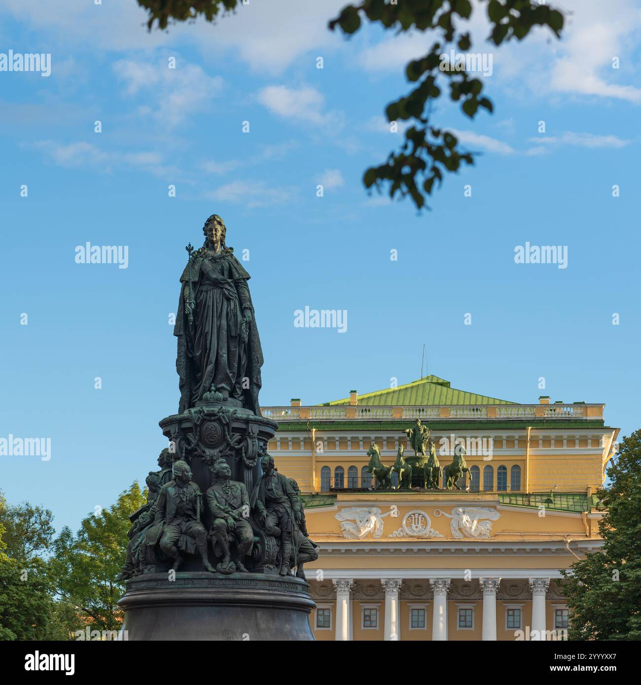 Saint Petersburg, Russia. Monument to Catherine the Great Stock Photo ...