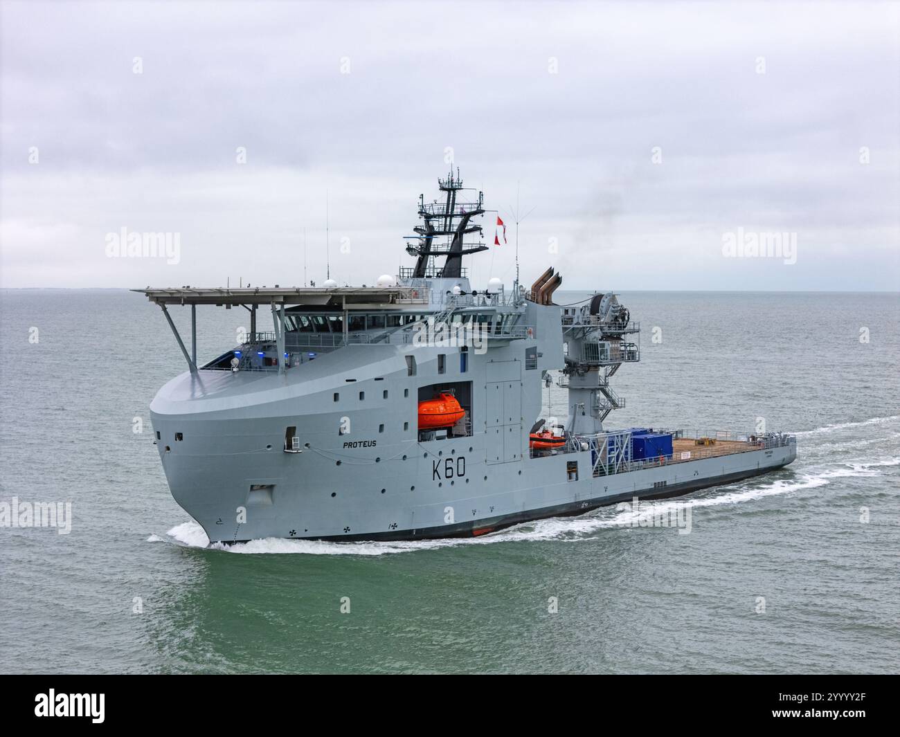 RFA Proteus (K60) is a Multi-Role Ocean Surveillance Ship tasked with ...