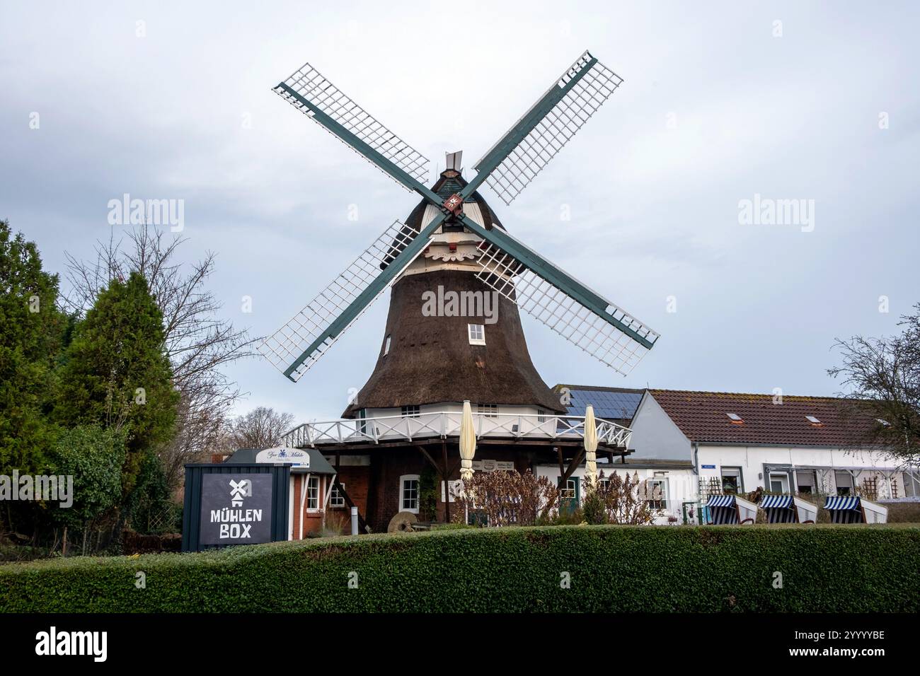 Norderney, Lower Saxony, Germany - Historic windmill in the centre of ...