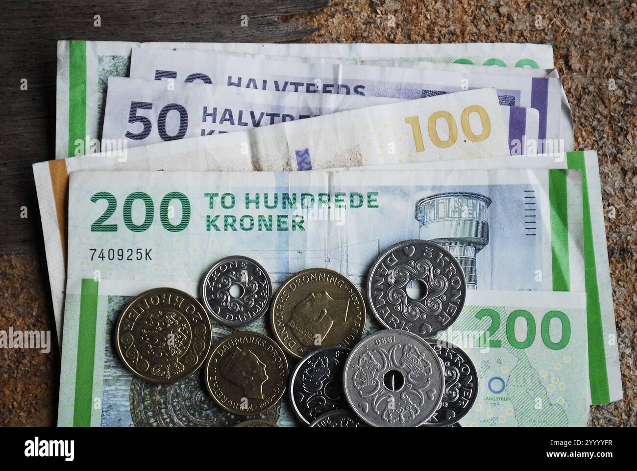 Copenhagen/ Denmark/23 december 2024/Danish kroner notes or bills and ...