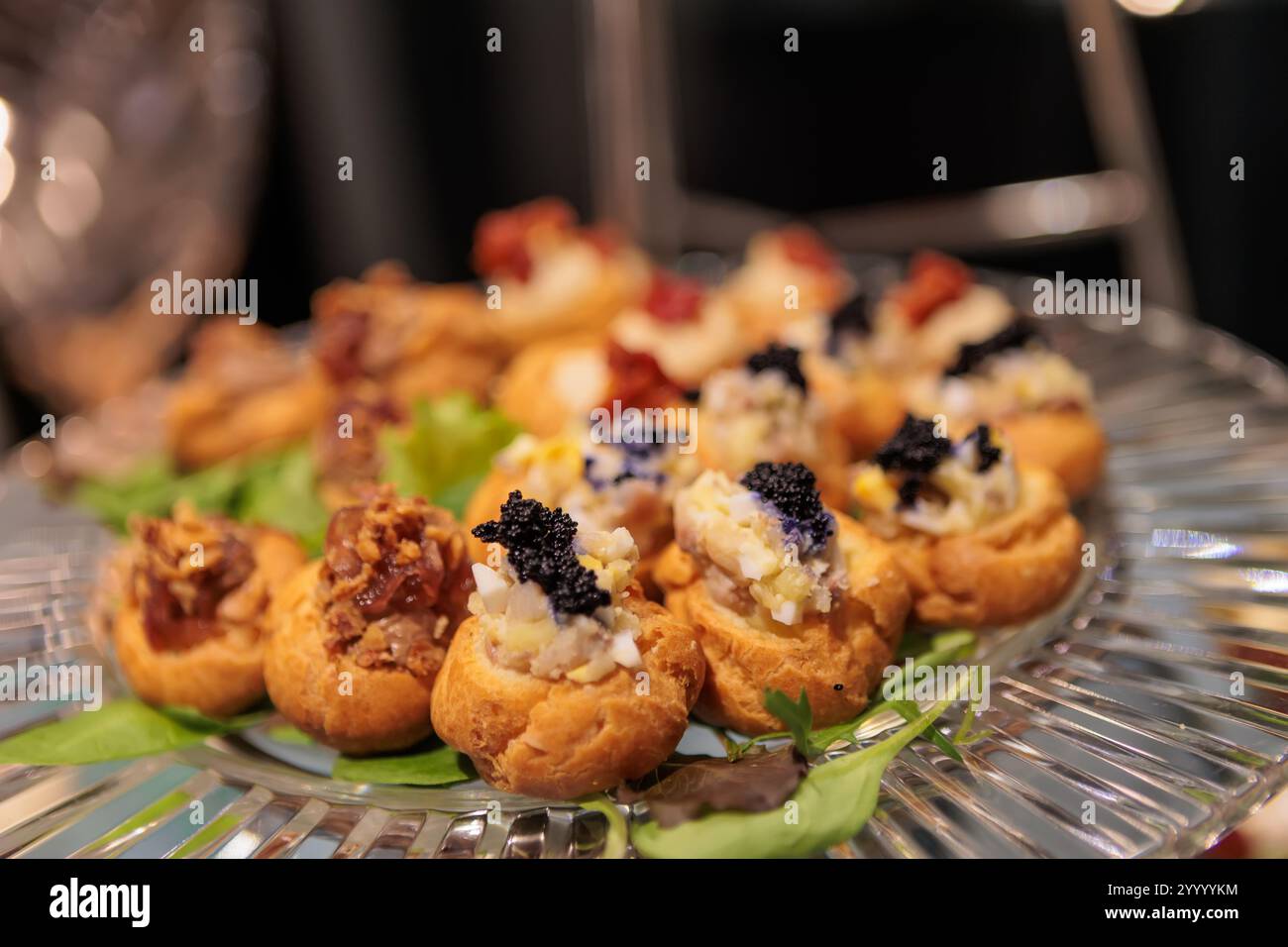 A contemporary hotel dining area featuring a sleek buffet setup Stock ...