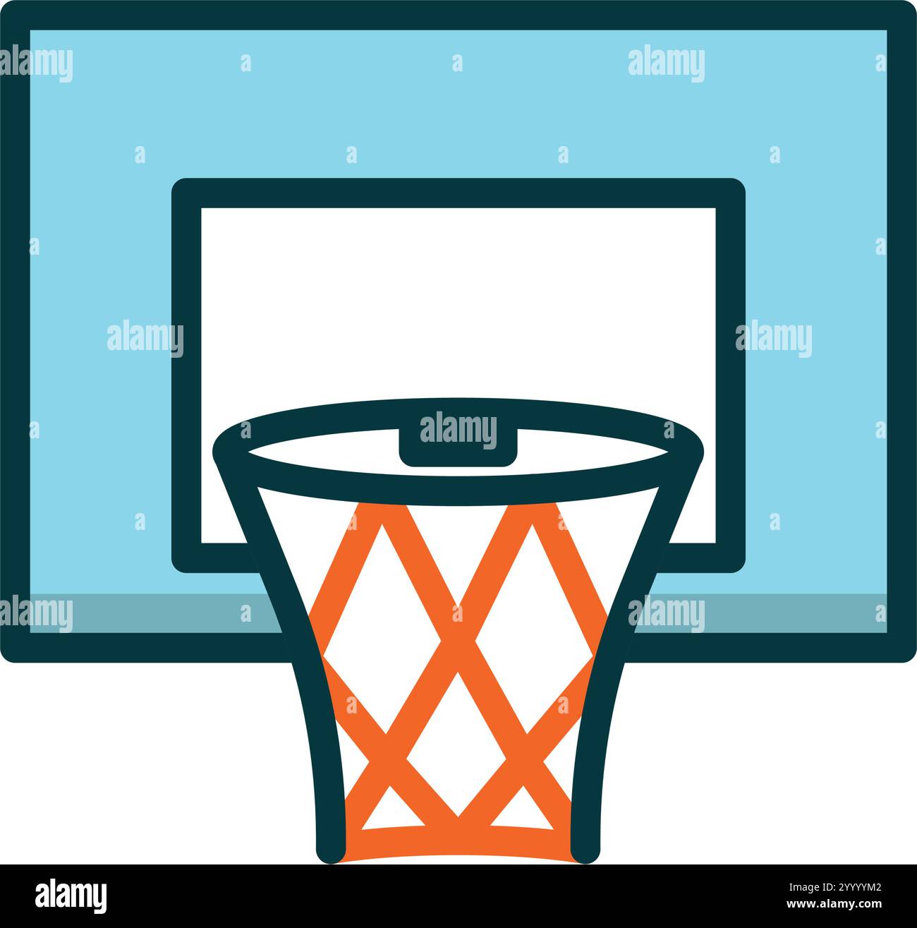 Basketball hoop icon features a dynamic and sporty design, perfect for ...