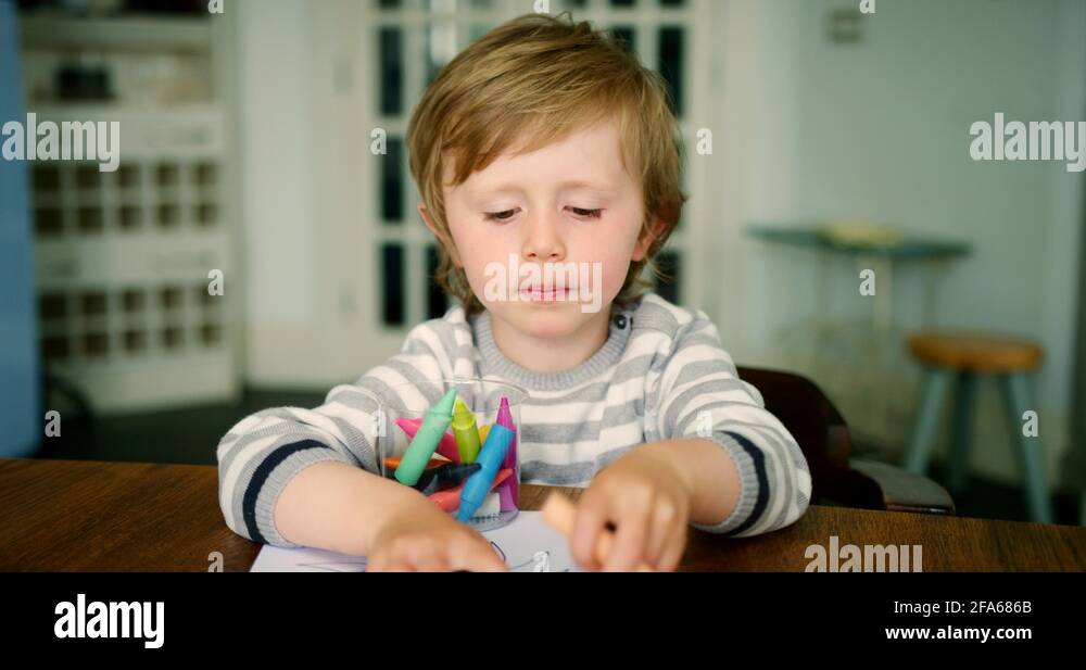 Child boy playing crayons Stock Videos & Footage - HD and 4K Video ...