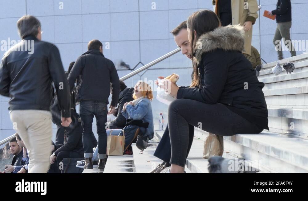 People sitting eating outside la Stock Videos & Footage - HD and 4K ...