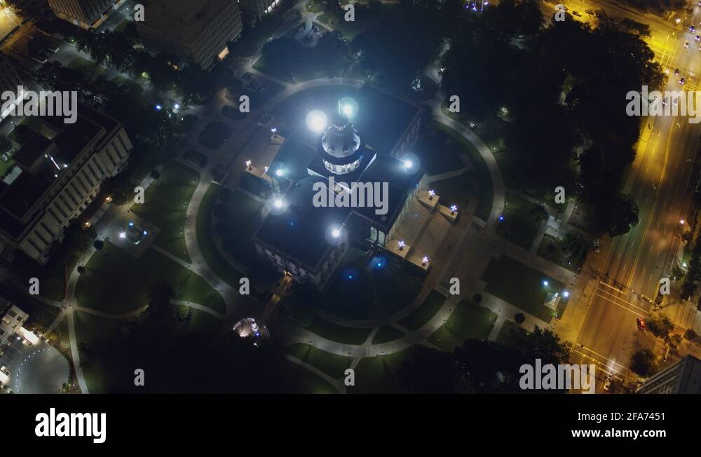 South Carolina Columbia Aerial v3 Birdseye overhead Capitol building to ...