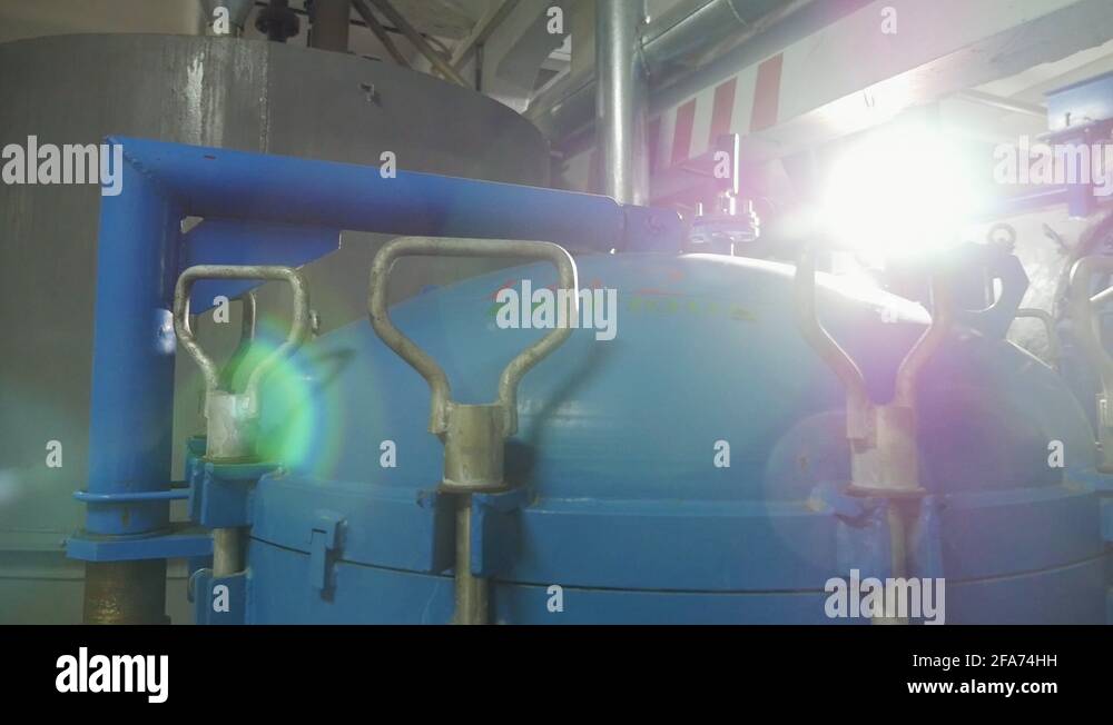 Large spherical cisterns for sunflower oil on modern oil producing ...