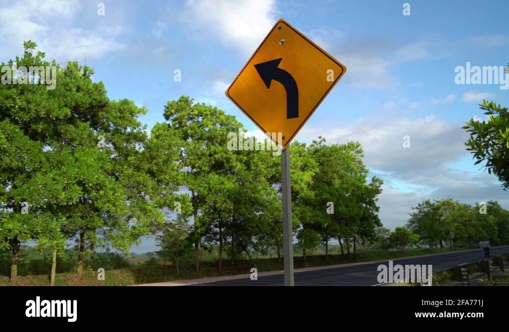 Curve to left sign Stock Videos & Footage - HD and 4K Video Clips - Alamy