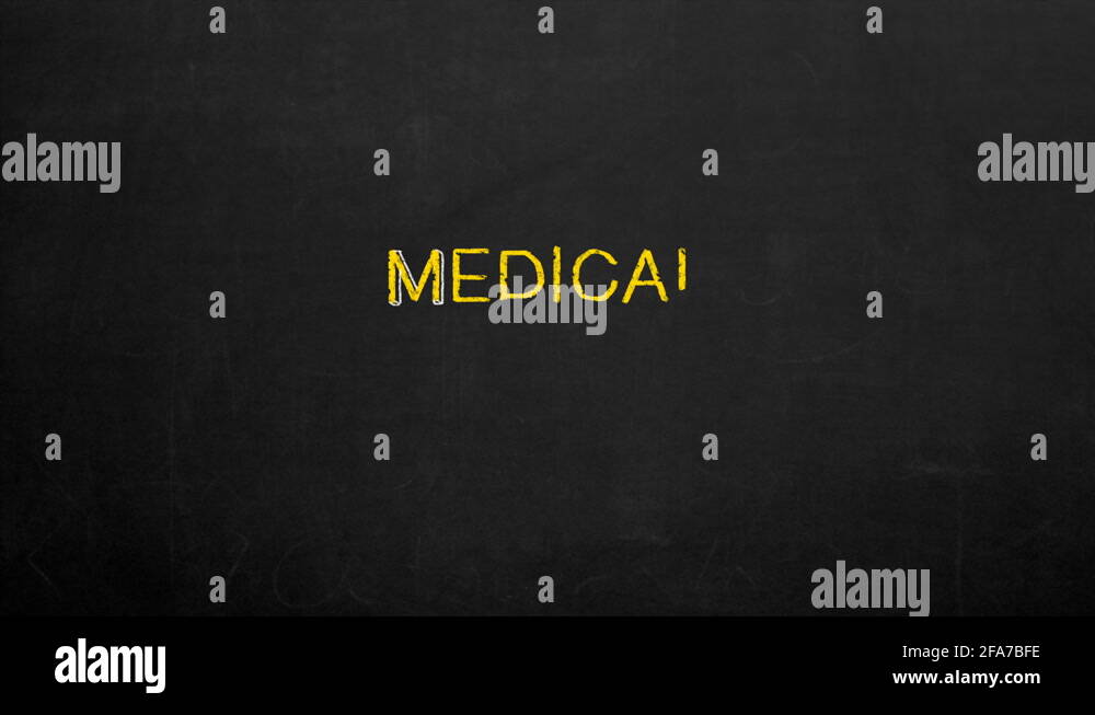 Chalk drawing of 'MEDICAL REVOLUTION' future medical technology icon ...